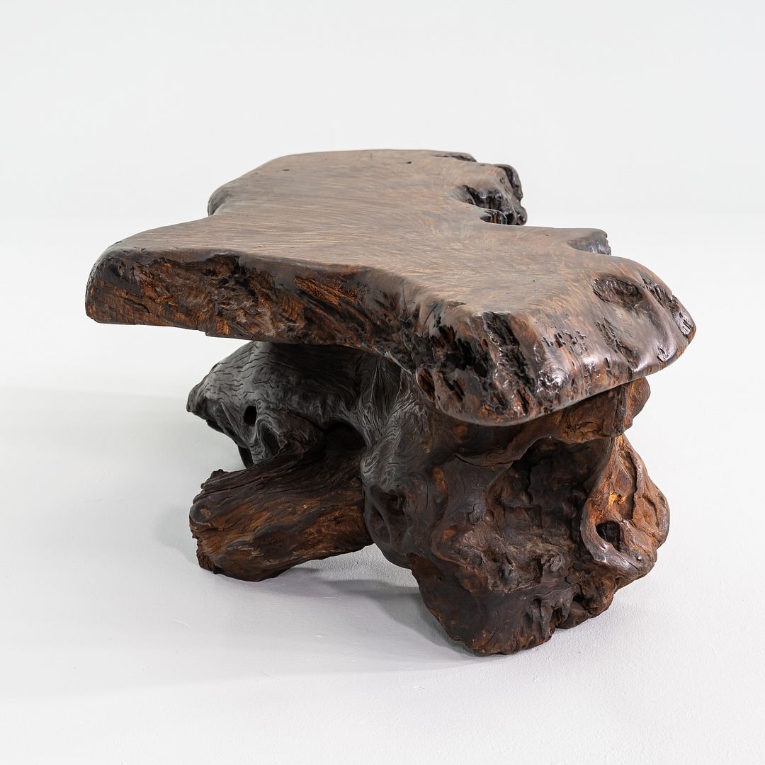 C. 1960s Burled Redwood Free-Form Coffee Table Purchased from WYETH 24 ...